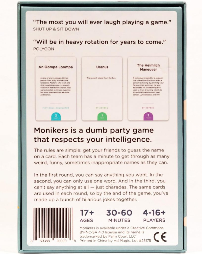 Monikers - Goodtime Games